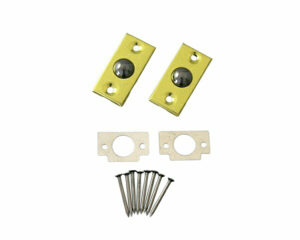 ボールで扉等を保持します。家具・タンスの補修交換部品家具扉等の保持。キャッチ機構にボールを使ったタイプです。サイズ： 9mm。入数： 2。