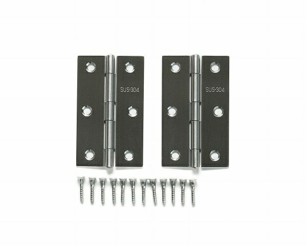家具・建具の組立・補修等に最適な蝶番です。家具・タンスの蝶番（丁番）シリーズ■材質： ステンレス■入数： 2枚家具・建具の開き扉用丁番。開き戸の開閉軸に用いる金物です。サイズ： 64mm。入数： 2。
