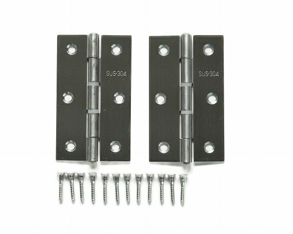 家具・建具の組立・補修等に最適な蝶番です。家具・タンスの蝶番（丁番）シリーズ■材質： ステンレス■入数： 2枚家具・建具の開き扉用丁番。開き戸の開閉軸に用いる金物です。サイズ： 76mm。入数： 2。