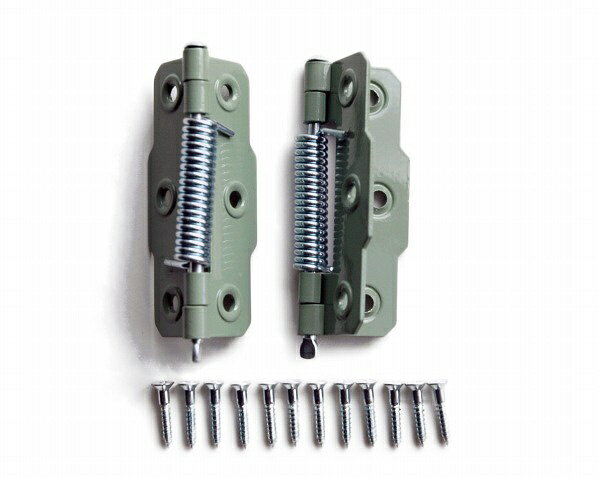 バネの力で開いた扉が自動的に戻ります。家具・タンスの蝶番（丁番）シリーズ■特徴： バネの力で開いた扉が自動的に戻ります。■材質： 鉄■入数： 2枚■参考荷重： 3kg（蝶番2個使用時）家具・建具の開き扉用丁番。開き戸の開閉軸に用いる金物です...