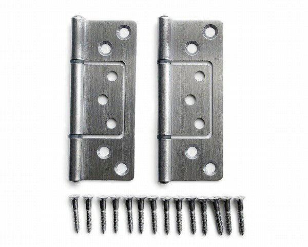 家具・建具の組立・補修等に最適な蝶番です。家具・タンスの蝶番（丁番）シリーズ■特徴： 掘り込む必要がなく、直接取り付けることができます。■材質： ステンレス■入数： 2枚家具・建具の開き扉用丁番。枠、扉への掘り込み不要の為取り付けが簡単です...