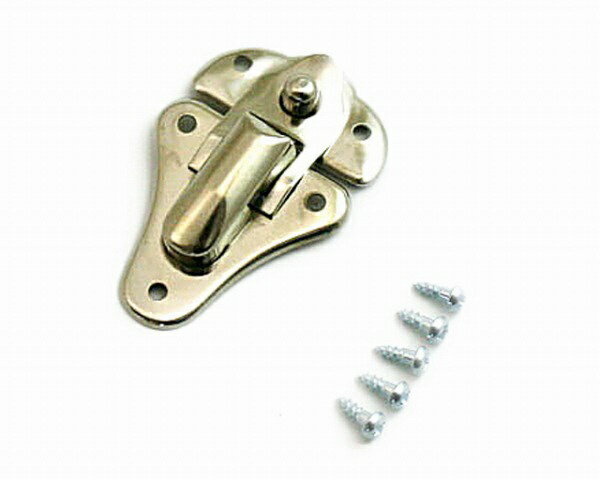 小箱や道具箱などの作成にオススメの金物です。箱金具シリーズ家具・小箱等の組立・補修等。蓋などの保持に便利な留金具です。サイズ： 中。