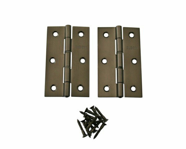 家具・建具の組立・補修等に最適な蝶番です。家具・タンスの蝶番（丁番）シリーズ家具・建具の開き扉用丁番。開き戸の開閉軸に用いる金物です。サイズ： 76mm。入数： 2。カラー・仕上： アンバー。