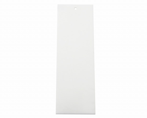 マーカーで自由に書ける、無地プレートです。無地板表札プレートシリーズ■サイズ： 50mm×150mm×2mm■材質： アクリルホワイト標示用プレート。掛札等に最適な、穴あきタイプです。サイズ： 50×150×2mm。無地。1ツ穴。