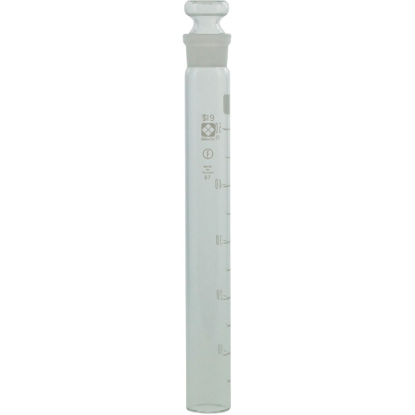 仕様■容量mL： 50■栓（共通すり合わせ）： 19■一メモリmL： 5■外ケイmm： 24■高さmm： 200■入数： 10■高さには栓を含みません。高さには栓を含みません。■品目コード末尾にA記号のついたものは包装単位です。入数にご注意...
