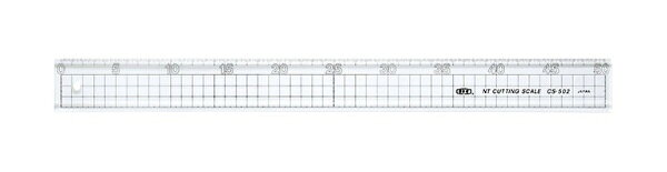 ●カッティング定規50cm。●透明で切断物が見やすいアクリル製で、カッティングしやすい厚型5mm。●定規を傷めないステンレスガードつき。