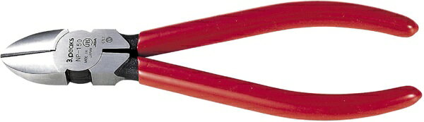 材料：S58C。グリップ材質：ビニール。硬度（HRC)：56から64（刃部）。鉄線切断能力：1.9mm、銅線切断能力：3.2mm、VVF線2芯切断能力：1.6mm、より線切断能力：2.0mm2。