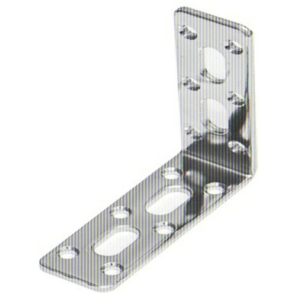 接合・補修など幅広い用途に使える金具です。金具・ジョイント・DIY部品シリーズ■取付金具、補強やDIY、住宅建材、金物■サイズ： 3*25*74*74mm■材質： SPCC■表面加工： ニッケルメッキ補強金具、機器などの取付。機器取付けの際...