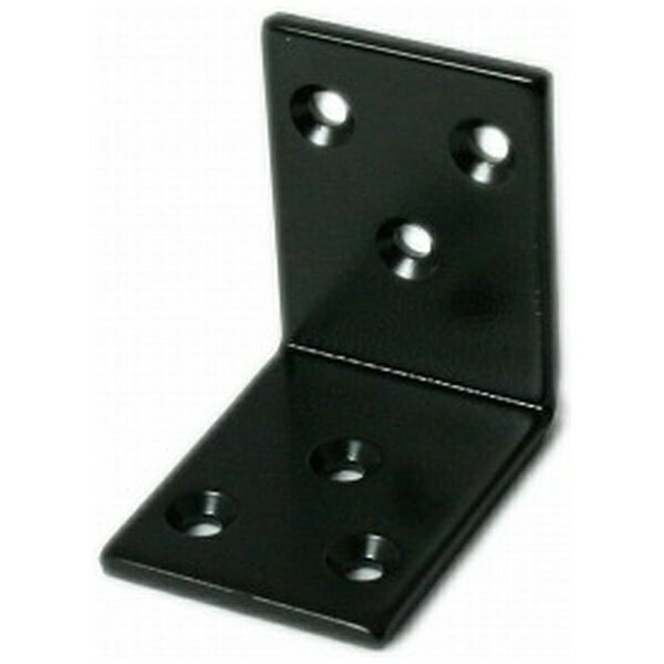 家具などの作成や補修に便利な金具です。金具・ジョイント・DIY部品シリーズ補強金具、機器の取り付けステーなど。棚などの作成時や補強に便利です。サイズ： 幅30×長さ40×40mm。板厚： 3.2mm。ビス穴径： 4.5mm。仕上： 黒塗装。