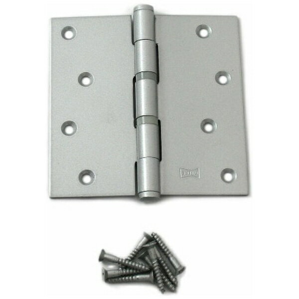 家具・建具の組立・補修等に最適な蝶番です。家具・タンスの蝶番（丁番）シリーズ家具・建具の開き扉用丁番。開き戸の開閉軸に用いる金物です。サイズ： 102mm。カラー・仕上： シルバー。リング入。