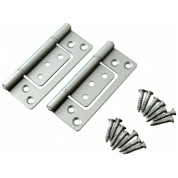 家具・建具の組立・補修等に最適な蝶番です。家具・タンスの蝶番（丁番）シリーズ家具・建具の開き扉用丁番。枠、扉への掘り込み不要の為取り付けが簡単です。サイズ： 76mm。カラー・仕上： シルバー。入数： 2。