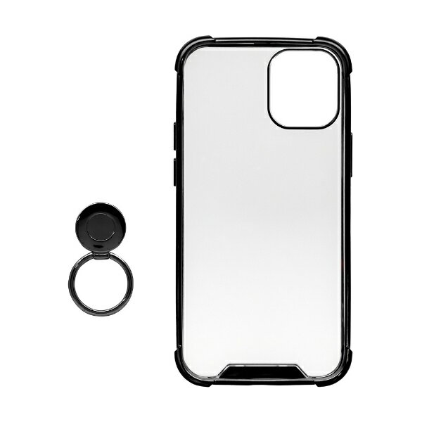 【2020年秋新型iPhone5.4インチ対応】 リング付ハイブリッド耐衝撃ケース