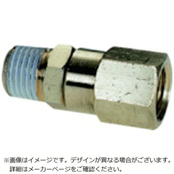 ■中間に取付けてホースなどのヨリ戻しを行えます。■オネジ部はシール加工をしてシールテープが不要です。【用途】・各種エア配管【仕様】・接続口径D1： Rc3/8・接続口径D2： R3/8・使用流体： 圧縮空気・使用圧力（MPa）： 1・六角対...