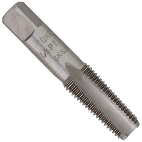 ●きれいなメネジが立てられる。●ガス管用メネジ山形成※注意： 画像はサイズ違いのものになります。●サイズ： 1/4×19mm ●下穴ドリル径： 10.7mm ●材質： SKS2