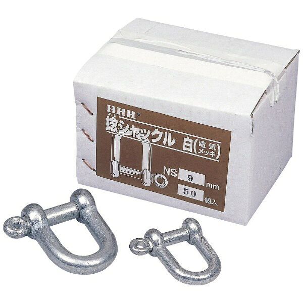 ●ネジジャックル（白）電気メッキ。●本体の径： 12mm ●内径寸法；幅： 25mm/長さ： 43mm ●使用荷重： 0.42ton ●自重： 160g