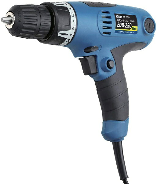 穴あけ能力：木工21mm (25mm厚集積合板) 鉄工8mm (6mm厚アングル鋼)/ネジ締め能力：木ネジ4.2mm×65mm。最大トルク：約16N・m/回転数：0から700min-1。定格消費電力：250W/コード長(約)：2m/定格時間...