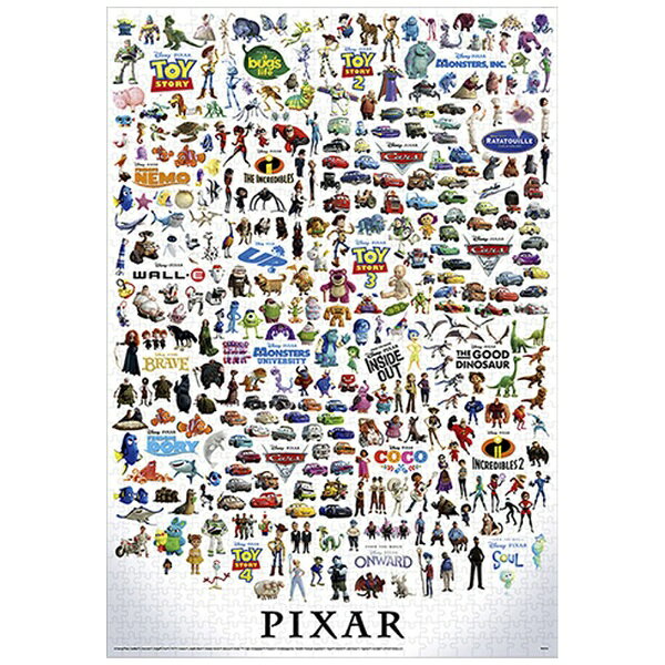Pixarの長編全23作品から345体のキャラクターがジグソーパズルに大集合！【仕様】・ピース数：1000ピース・完成サイズ：51×73．5cm(C)Disney/Pixar； Cadillac； Chevrolet； Dodge（R）； ...