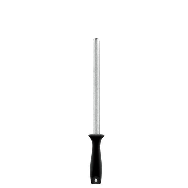 ●両面甲丸です。●電着部分が260mm（通常50mm位）と長いため大きなスパンで研磨でき大変使いやすく大きめの刃物にも使用できます。●全長： 400mm ●重量： 229g