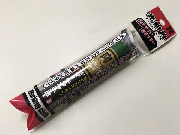 ●太くて折れにくい、軍手でも持ちやすい・油性タイプで消えにくい。●凹凸のある部材へのハードな筆記に最適です。●サイズ： 185×40×25mm ●重量： 34g ●材質： ワックス、油性顔料、分散剤