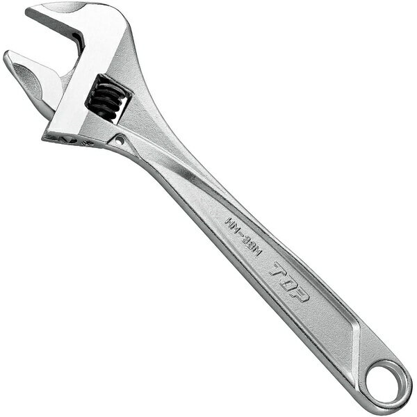 ●ガタ無しウォーム搭載。バックラッシュ（ガタ）をカット。ボルト・ナットを傷つけませんワークワイド(ガタ無しモンキレンチ)●元祖 ガタ無しウォーム搭載●水廻りの作業や屋内作業、建築金具の締め付けに●ワイドな口開き●安全ひも用穴付●非対称ハンド...