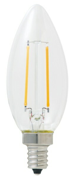 口金：E12 クリアガラス AC：100V 消費電力：2W 明るさ：230 lm 色温度：2700K(電球色) 配光角度：290度 サイズ：φ35×95mm 重量：13g 定格寿命：20000h 断熱施工器具：× 密閉器具：〇 調光器：×※...