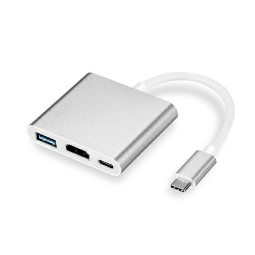3 in 1 マルチ 変換アダプター ハブ■HDMI - 4K 映像出力■高速USB3.0ポート■Power Delivery 65W 接続先充電用ポート■Multi HUB