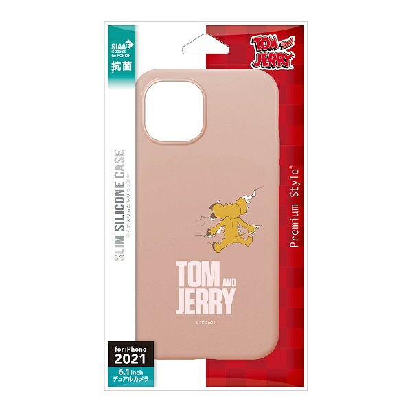 「トムとジェリー」デザインの軽量スリム設計の型崩れしにくいiPhone 13 デュアルカメラ用 抗菌スリムシリコンケースです。ケース外側は衝撃を緩衝するシリコン素材。菌の繁殖を抑えるSIAA（抗菌製品技術協議会）規格準拠の抗菌加工が施され端...
