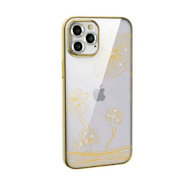 フラワーデザインのハードケースです。フラワーの模様の上にスワロフスキーが散りばめ、きらきら光り美しく上品な雰囲気を演出します。