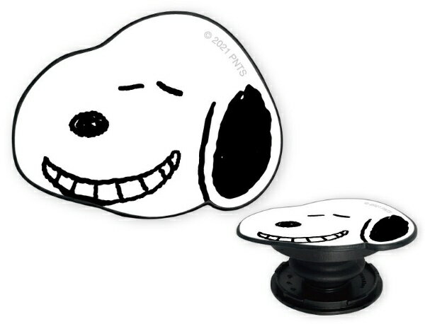 スマートフォンの保持のサポートに。本体上部をスピンするとポコッと飛び出します。上部をスピンしながら押し込んで収納します。