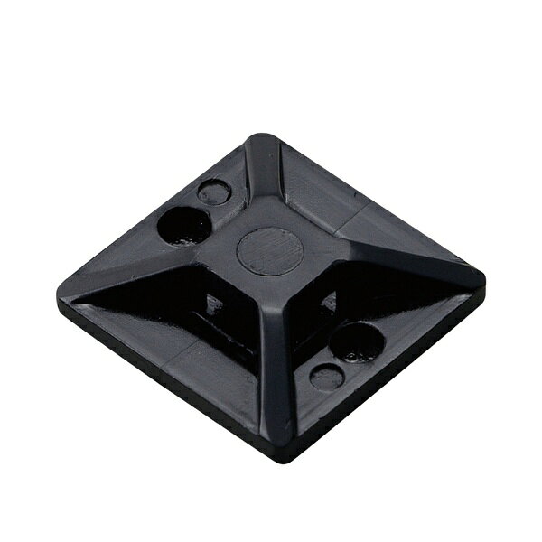 ■最大適用バンド幅：3.6mm ■サイズ：19X19mm ■仕様：接着テープ付、ビス止め可能 ■材質：66ナイロン ■100個入 ■カラー：ブラック