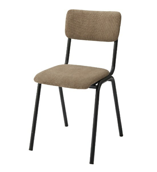 コーデュロイ生地とブラックスチールを組み合わせたチェア。ダイニングだけでなくお家のあらゆるシーンで活躍します。背もたれは体にフィットするようゆるいカーブが掛けられた仕様。ほどよく座り心地の良い、クッション性のある座面。座面の前側も緩くカーブ...