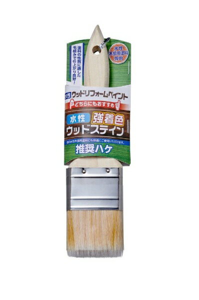 ●アサヒペンおすすめの推奨ハケ。●塗料の性質に適した毛組み。●厳選した化学繊維と山羊毛を配合した独自の毛組で塗りやすさと仕上がりの良さを実現。●他の水性木部用塗料にも快適にご使用いただけます。●規格：50mm●毛丈：40mm●毛材質：化繊、...