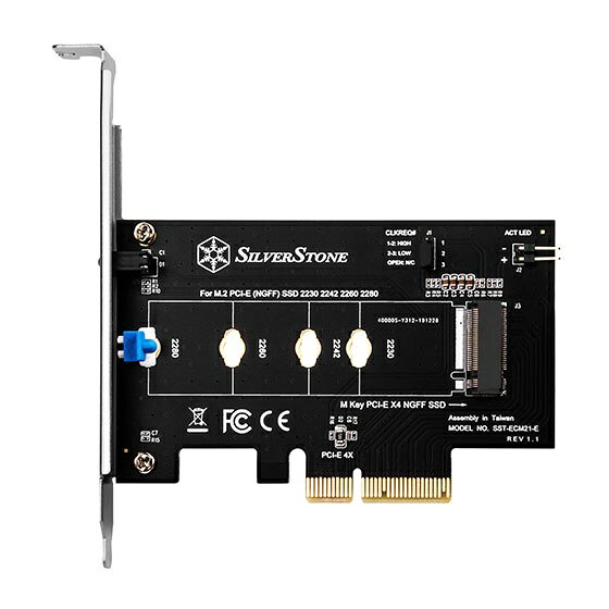 M.2ポート(Mキー)から1基のPCIe x4インタフェースに変換・M.2 PCIe/NVME SSD対応のネジ不要設計・PCIe Gen 4 M.2 PCIe/NVMe SSD対応・CLKREQ ジャンパーコネクター・M.2 PCIe N...