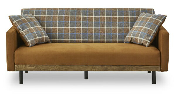 ヌバックテイストのファブリックを採用した2.5人掛けソファです。シンプルなフォルムデザインながらも、チェック柄のファブリックがインテリアにアクセントを加えてくれています。■背もたれ取り外し式ソファの背もたれは取り外し式で移動の際にも便利です...