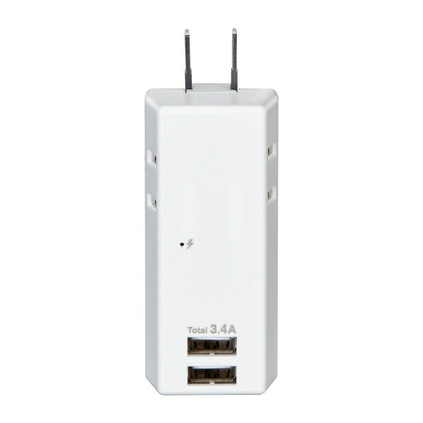 ■AC差込口定格：AC100V 14A ■使用温度範囲：-10℃〜40℃ ■口数：2個口 ■AC差込口合計1400Wまで ■屋内専用 USBポート ■定格：DC5V 最大3.4A（2ポート合計） ■コネクタ形状：USB Aタイプ（メス） ■...