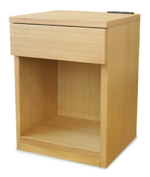 引き出し・コンセント付きの利便性を考えたシンプルモダンなナイトテーブルになります。■天板には2口コンセントが付いており、携帯や腕時計などの充電ができます。