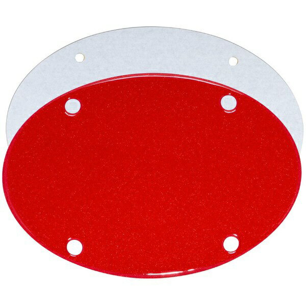 ●トラック用アクセサリー・補修パーツ●トップエンブレムのベースを飾るラメ入りシートです。●パールレッドが鮮やかに彩ります。●アクリルプレート付●適合車種：日野 大型NEWプロフィア用（H15.11〜H29.4）※エンブレムの構造上（取付部の...