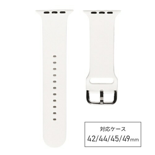 ■スタンダートなシリコン製バンド汗水に強いシリコン製なので、汚れても丸洗いが可能です。■美錠タイプで、装着のしやすさ＆見た目に上質感を与えますベルトループの無い差し込み式のバンドで、見た目すっきりかつ着け心地も抜群です。■対応機種・Appl...