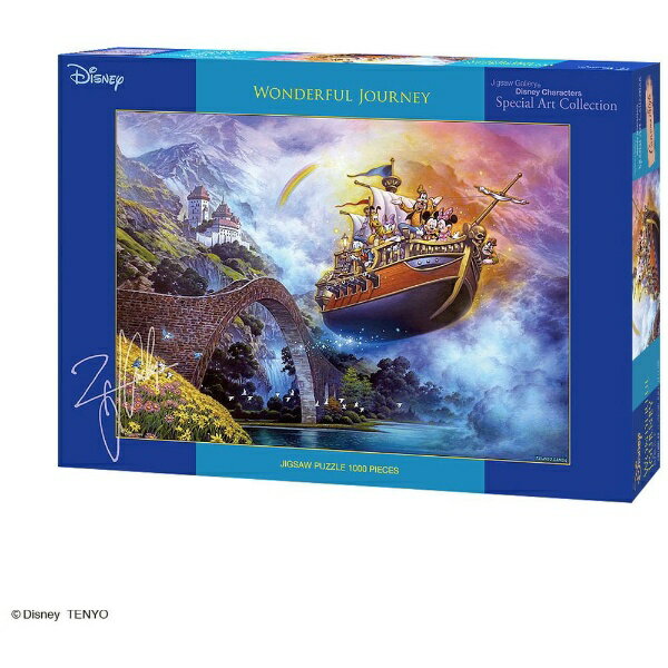 ツネオ・サンダが描くディズニーの世界！キャンバススタイルがまるで絵画のよう。【仕様】・ピース数：1000ピース・完成時サイズ：51×73．5cm・対応パネルNo．：1000P専用パネル(C)Disney ※本商品が対象となるクーポンは、その...