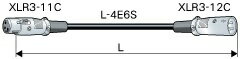 ■XLR型キャノンコネクタを使用したケーブルです。 ※ 長さはコネクタ長を含みます。