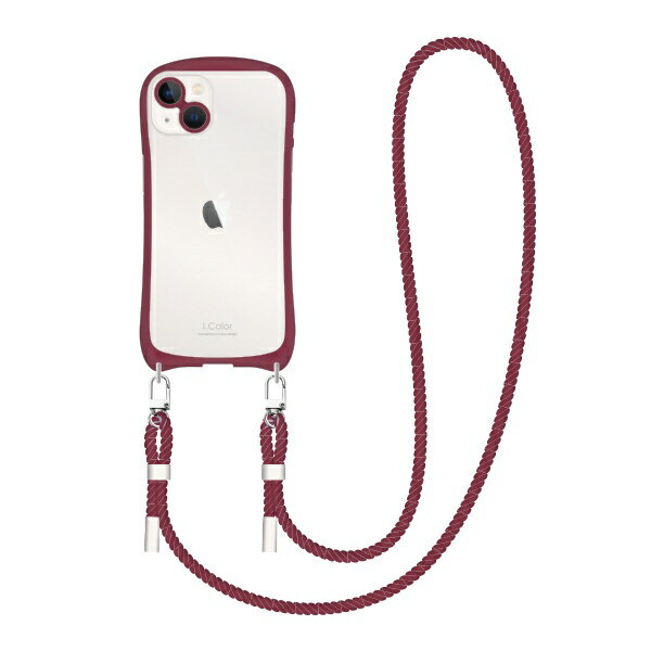 ソフトTPUとクリアPCを合わせたハイブリッドケース。ケースと同色のカメラカバーとショルダーストラップでトータルコーディネート♪