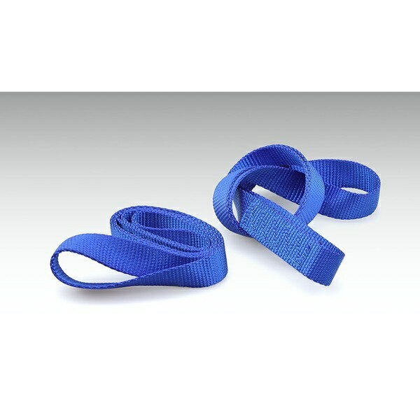 オートバイをトランポ等へ積載する際の固定時に、車体へフックを直接掛けるスペースが無い場合や、傷を付けたくない場合に活用できるサブベルトです。タイダウンベルトとの併用時に捻じれる事の無い様なループ形状となっております。■色：ブルー■サイズ：幅...