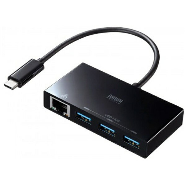 Type-CポートをLANポートに変換するLANアダプタ機能を搭載した持ち運びに便利な3ポートUSB3.2 Gen1ハブ。「USB Type-Cハブ付き ギガビットLANアダプタ」■USB Type-CポートをLANポートに変換するアダプタ...