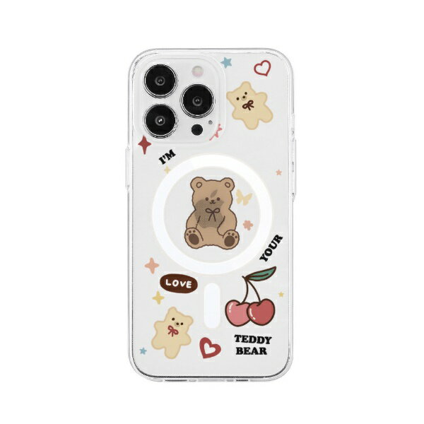 ・ストーリーのあるかわいいイラスト・マグネット搭載のMagSafe対応クリアケース・ポリカーボネートとTPUのハイブリッド・4つ角にエアクッション付きで衝撃吸収・変色のないUVプリント