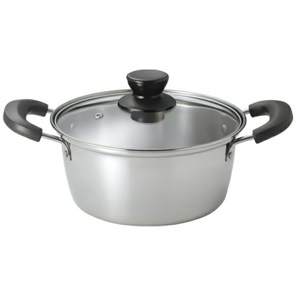 ■軽くて扱いやすい、シンプルなデザイン■サビにくく、お手入れしやすいステンレス製■フタを開けずに、調理具合がわかるガラスフタ