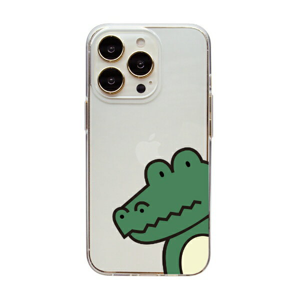 ・ユニークなかわいいイラスト・アップルロゴが見える透明感あるクリアケース・変色しにくいUVプリント