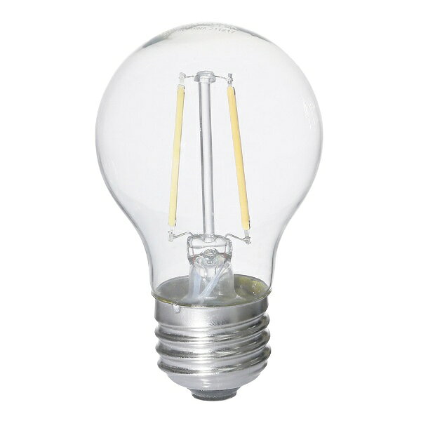 【 特 長 】 ● 小丸球25形相当 ● きらめきが広がるLED電球フィラメントタイプ ● 光の広がり約290°全方向タイプ ● E26口金 ● 電球色 【 仕 様 】 ■ 寸法：全長…87mm、最大径…51mm ■ 質量：23g ■ 定格...