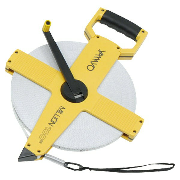 握りやすいラバーグリップ採用■素材：芯材／グラスファイバー、表面／塩ビコーティング、樹脂ケース入りJIS1級（表1目盛2mm、裏1目盛5mm）■サイズ：幅12mm×厚さ0．45mm×長さ50m■重量：1650g