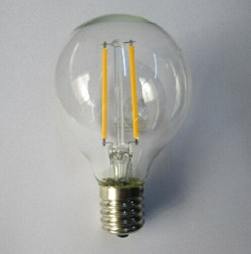 ■定格入力電圧：100V ■口金：E17 ■定格消費電力：2.2W ■グローブ種別：ガラス、クリア ■全光束：230lm ■角度：290度 ■色温度：2700K(電球色) ■外径：51mm ■全長：80mm ■質量：18g ■定格寿命：20...