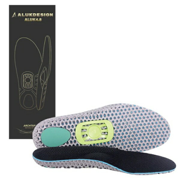 ALUK DESIGNのALUK4.8は、敷くだけで体のバランスを補正し、カラダを本来の正しい姿勢に戻します。特許技術採用のARCHTAP（アーチタップ）は上下左右、前後に自由に動く高性能先端素材の弾性体で、歩くたびに土踏まずのアーチを正し...